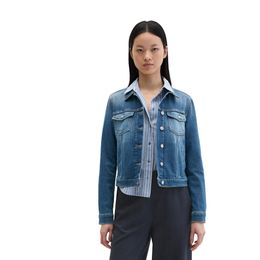 Marc O'Polo MARC O'POLO Damen Jeansjacke "aus Cashmere Touch Denim"dunkelblau, Gr. L, unifarben, Obermaterial: 92% Baumwolle, 6% Elastomultiester, 2% Elasthan,