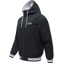 Ragwear Herren Outdoorjacke "Stewan YOUMODO", schwarz-wei&szlig;, Gr. XXXL, Obermaterial: 65% Baumwolle, 35% Nylon. Innenfutter: 100% Baumwolle.