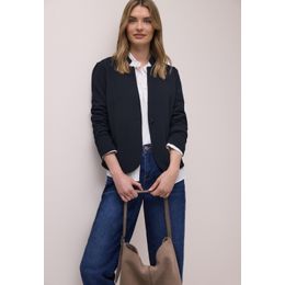 Street One Damen Sweatblazer, schwarz, Gr. 46, unifarben, Jersey, 71% Polyester, 26% Viskose, 3% Elasthan, Blazer, Jersey