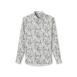 OLYMP Herren Businesshemd "OLYMP Level Five garment washed, Body Fit, Kent", bunt, Gr. 42, 57% Leinen, 43% Baumwolle, Hemden