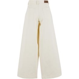Urban Classics Damen Bequeme Jeans "Urban Classics Ladies Wide Leg Light Denim Pants"sandwei&szlig;, Gr. 30, unifarben, 100% Baumwolle, Jeans