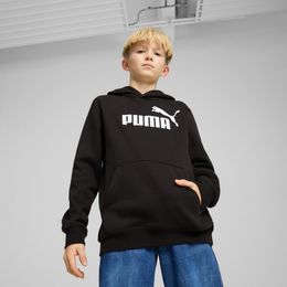 Kapuzensweatshirt Puma "ESS NO. 1 LOGO HOODIE FL B", Jungen, Gr. 140, schwarz (Puma schwarz), Fleece, Obermaterial: 66% Baumwolle, 34% Polyester, bedruckt, regular fit normal, Rundhals, angesetztes B&uuml;ndchen, Sweatshirts, f&uuml;r Jugendliche, sportlicher Stil, mit K&auml;ngurutasche, Regular Fit