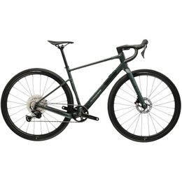 Gravelbike KROSS "KROSS Gravelbike Carbon Esker ADV 1.0 28" gr&uuml;n 12 G&auml;nge 2026" Gr. 48, gr&uuml;n, gr&uuml;n, Fahrr&auml;der, 48cm, 28 Zoll (71,12cm) hinten: 28 Zoll (71,12cm), Rahmen aus Carbon