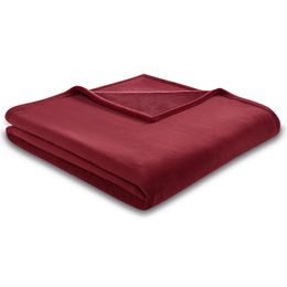 Wohndecke Biederlack "King Fleece", rot (rubin), B:150cm L:200cm, Polyester, Wohndecken, Wohndecke, leicht, Kuscheldecke
