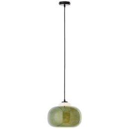 Brilliant Pendelleuchte "Blop", gr&uuml;n, 1, &Oslash; 30cm, Leuchten, H&ouml;he 128,5 cm, &Oslash; 30 cm, E27, k&uuml;rzbar, Glas/Metall, Pendelleuchte