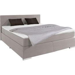 Boxspringbett COTTA "Simba", grau (elephant), L:209cm, Komplettbetten, Boxspringbett, Topseller wahlweise mit oder ohne Matratze und Topper bestellbar, Topseller