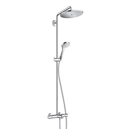 Hansgrohe Croma Select Aufputz-Duschsystem mit Wanneneinlauf, Thermostat, 26792000,