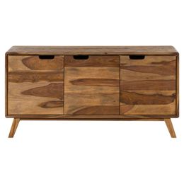 Sideboard Sheesham 134x40x65 natur sandgestrahlt lackiert MALM&Ouml; 2 #206