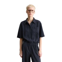 Marc O'Polo Jumpsuit MARC O'POLO DENIM "aus LENZING&trade; Lyocell", Damen, Gr. L, Normalgr&ouml;&szlig;en, blau depths, Obermaterial: 100% Lyocell, unifarben, regular fit, normaler Saum, Overalls Jumpsuit