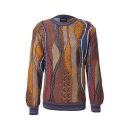 Carlo Colucci Pullover Herren Gr&ouml;&szlig;e L hellblau / honig / orange / hummer