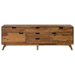 Sideboard Sheesham 200x40x65 natur sandgestrahlt lackiert MALM&Ouml; 2 #230