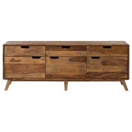 Sideboard Sheesham 180x40x65 natur sandgestrahlt lackiert MALM&Ouml; 2 #231