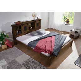 Bett Mango 180x200x105 braun lackiert RAILWAY #443