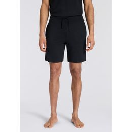 Shorts BOSS, Herren, Gr. XL, N-Gr, schwarz 001, Obermaterial: 98% Modal, 2% Elasthan, unifarben, normal normal, Hosen Shorts, mit elastischem Bund, in Ripp-Qualit&auml;t