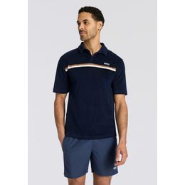 Poloshirt BOSS "Iconic", Herren, Gr. L, navy 413, Frottee, Obermaterial: 80% Baumwolle, 20% Polyester, unifarben, normal normal, Shirts, aus Frottee