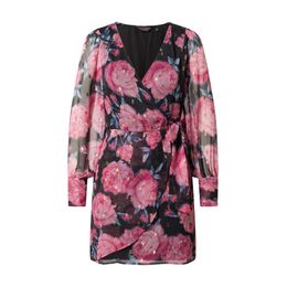 Dorothy Perkins Kleid Damen Gr&ouml;&szlig;e 38 grasgr&uuml;n / rosa / schwarz Winterkleid