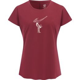 Dare2b Serenity Damen Lightweight T-Shirt rot 40 - Damenshirts, -blusen & -pullover von Dare 2b