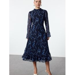 Trendyol Kleid Damen Gr&ouml;&szlig;e 42 blau / hellblau / dunkelblau Sommerkleid