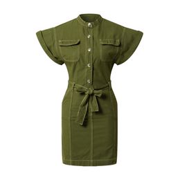 Warehouse Kleid Damen Gr&ouml;&szlig;e 46 creme / khaki Sommerkleid