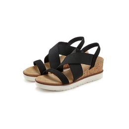 Lascana Sandalette 'Sommerschuh, offener Schuh, Sandale, Keilsandalette,' schwarz Gr. 41 f&uuml;r Damen