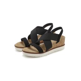 Lascana Sandalette 'Sommerschuh, offener Schuh, Sandale, Keilsandalette,' schwarz Gr. 39 f&uuml;r Damen