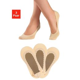 Lascana Feinf&uuml;&szlig;linge 'Ballerina Socken Damen Rutschfeste Invisible Sock low cut Silicon' beige Gr. 39-42 f&uuml;r Damen. Elastisch. Nachhaltig.