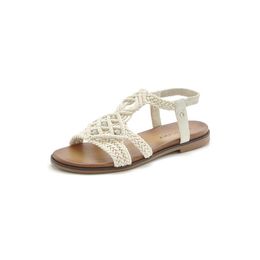 Lascana Sandale 'Sommerschuh, offener Schuh, Pantolette,' beige Gr. 36 f&uuml;r Damen. Mit Schmuckelemente, Glitzerdetails