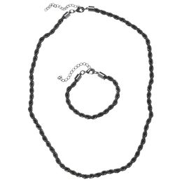 Urban Classics Herren Urban Classics Edelstahlkette &raquo; Damen Charon Intertwine Necklace And Bracelet Set&laquo;