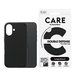 CARE by PanzerGlass Handyh&uuml;lle &raquo;Double Defence Case f&uuml;r Apple iPhone 16&laquo; Backcover, Schutzh&uuml;lle, Handyschutzh&uuml;lle, Case, Schutzcase, sto&szlig;fest schwarz 