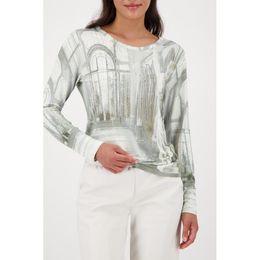 monari Damen Langarmshirt &raquo;Shirt Gallery allover&laquo; Regular fit mit Rundhalsausschnitt 46