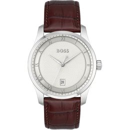 BOSS Herren BOSS Quarzuhr &raquo;PRINCIPLE&laquo; Herrenuhr, Armbanduhr, Datum, Lederarmband braun