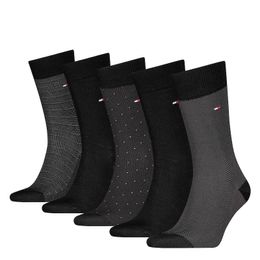 Tommy Hilfiger Herren Socken &raquo;TH MEN SOCK 5P GIFTBOX HERRINGBONE DOT&laquo; 5er Pack schwarz 39-42