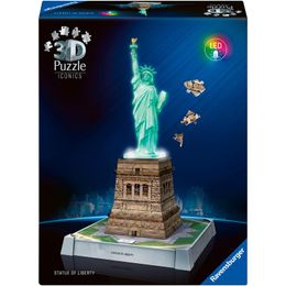 Ravensburger 3D-Puzzle &raquo;Iconics: Freiheitsstatue - mit Licht&laquo; Made in Europe Kunststoff