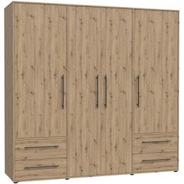 FORTE Kleiderschrank &raquo;Mokkaris, OTTOs Choice, TOPSELLER! 3 oder 4 T&uuml;ren, zeitloses Design&laquo; B/H/T ca. 145x200x59cm oder 206x200x59cm braun 