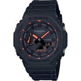 Casio G-Shock Herren Casio G-SHOCK Chronograph Quarzuhr,Armbanduhr,Herrenuhr,digital,bis 20bar wasserd. Resinarmband schwarz