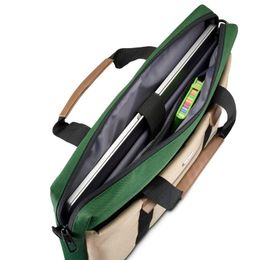 Hama Laptoptasche &raquo;Notebooktasche f&uuml;r 34-36 cm (13,3 -14,1 Zoll), Trolleyband&laquo; Polyester, Laptopfach, Vordertasche Organizerstruktur gr&uuml;n Canvas, Polyester