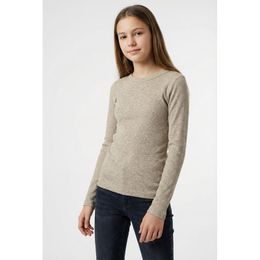 name it M&auml;dchen Langarmshirt &raquo;NKFNAKAL LS TOP NOOS&laquo; in Basic-Form und leicht gerippter Qualit&auml;t beige 122/128