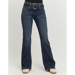 Tally Weijl Damen Bootcut-Jeans &raquo;SPADECINTY&laquo; Baumwollmischung, Mid Waist mit Bootcut und G&uuml;rtel 34, N-Gr