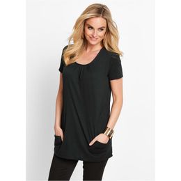 bonprix Damen bonprix Longshirt figurumspielende Passform, Kurzarm, f&uuml;r Fr&uuml;hling und Sommer 40/42 (M)