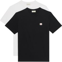 Calvin Klein Jeans Herren T-Shirt &raquo;SS BADGE TEE 2 PACK&laquo; Packung, 2er-Pack, 2 Stk. Mit Rundhalsausschnitt wei&szlig; L