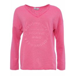 Zwillingsherz Sweatshirt "Positive Mind" in Pink - 40% | Gr&ouml;&szlig;e S/M | Damen-sweatshirts-jacken