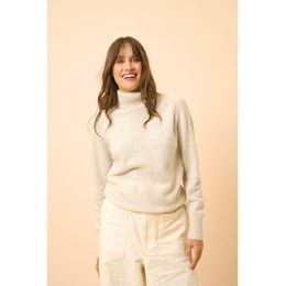 Just Cashmere Kaschmir-Rollkragenpullover in Creme - 62% | Gr&ouml;&szlig;e M | Damen-pullover-cardigans