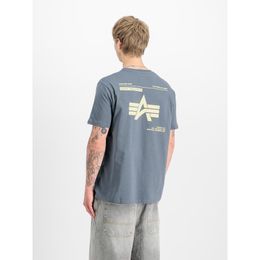 Alpha Industries Herren Rundhalsshirt &raquo;Label T BP&laquo; blau S