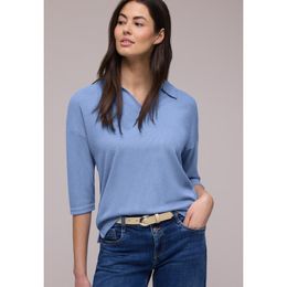 Street One Damen Street One 3/4-Arm-Shirt mit Polokragen und V-Ausschnitt 42