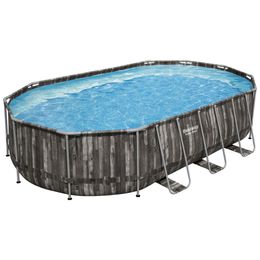 Bestway Pool, Grau, Metall, Kunststoff, 366x122x610 cm, Freizeit, Pools und Wasserspa&szlig;, Pools