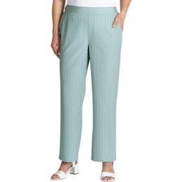 sheego Damen Schlupfhose mit Nadelstreifen kalkmint-ecru-gestreift Gr&ouml;&szlig;e 44