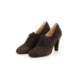 Evita MARIA women's lace-up pumps - suede dark brown - 42