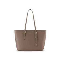 Lazarotti Bologna Leather XL Shopper Tasche Leder 35 cm in taupe | Gr.: onesize