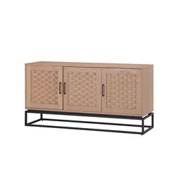 home24 Sideboard Hult mit 3 T&uuml;ren in Pappel Hell | Gr.: onesize