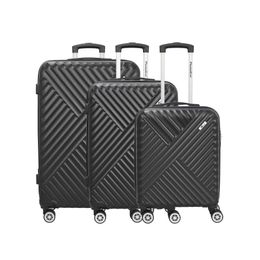 Paradise by CHECK.IN Kingston - 4-Rollen-Trolley Set 3tlg. (lila) in schwarz | Gr.: onesize